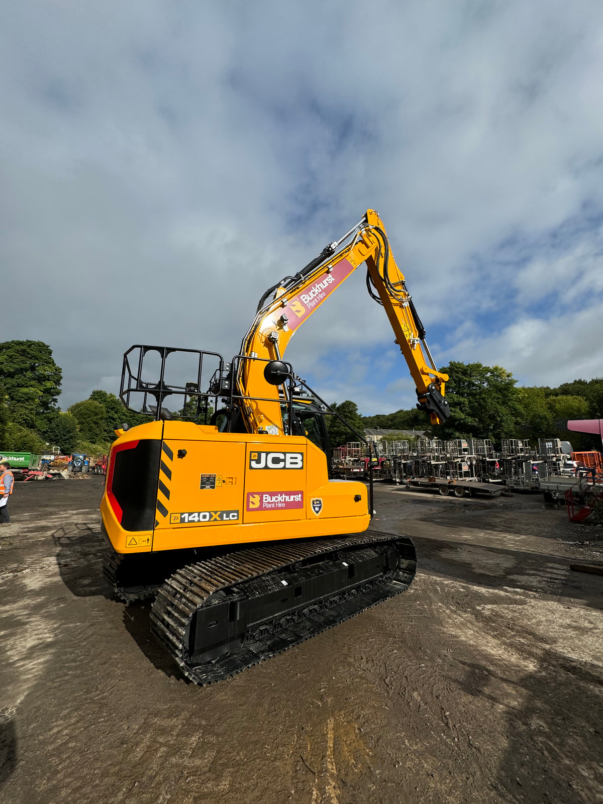 JCB 140X Excavator fitted with Safety Shield | Buckhurst Plant Hire